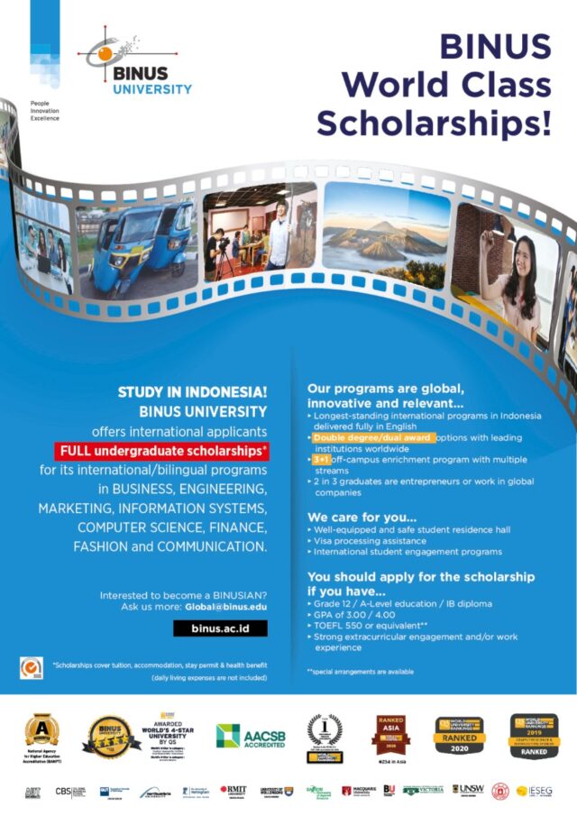 BINUS Global | BINUS World Class Scholarship